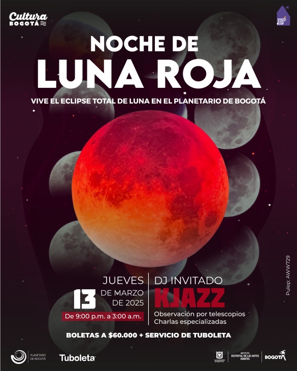 Noche de Luna Roja | Planetario de Bogotá